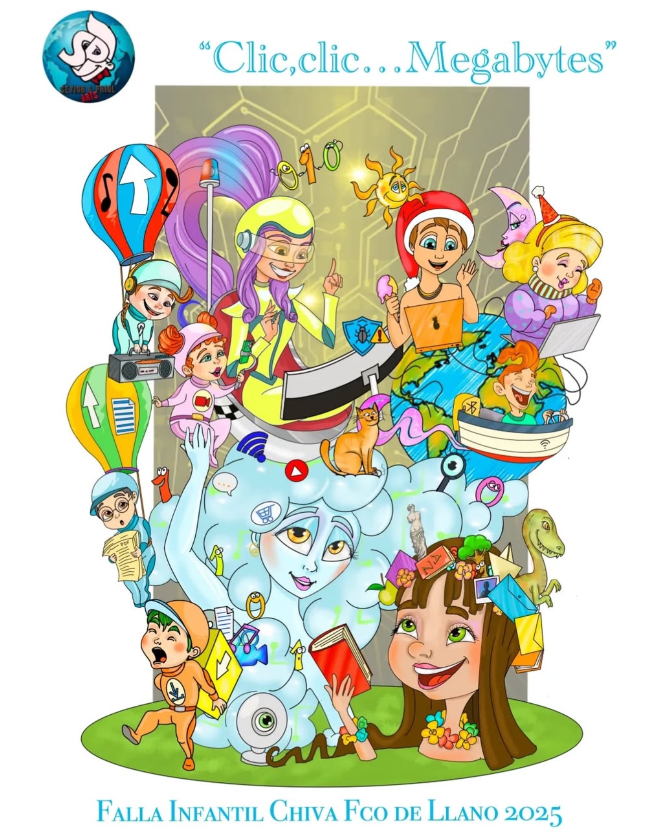 La Falla Chiva-Francisco de Llano presenta el boceto infantil de Sevior ...